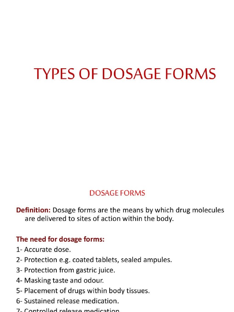 Dosage Forms | PDF