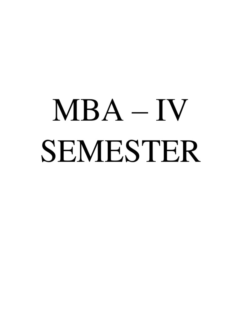 Mba 4 TH Sem Only | PDF | Strategic Management | Marketing