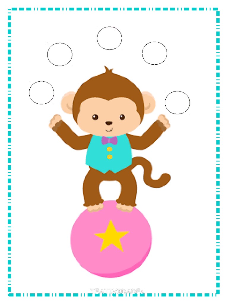 Macaco Equilibrista - Cores TEAtividades | PDF