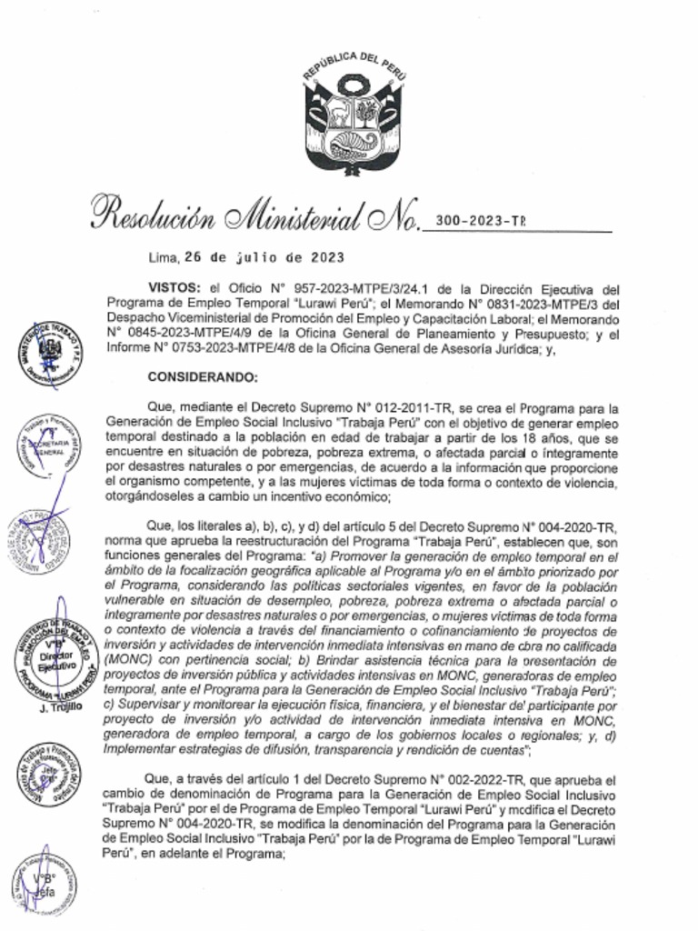 2 RM N°300-2023-Tr | PDF