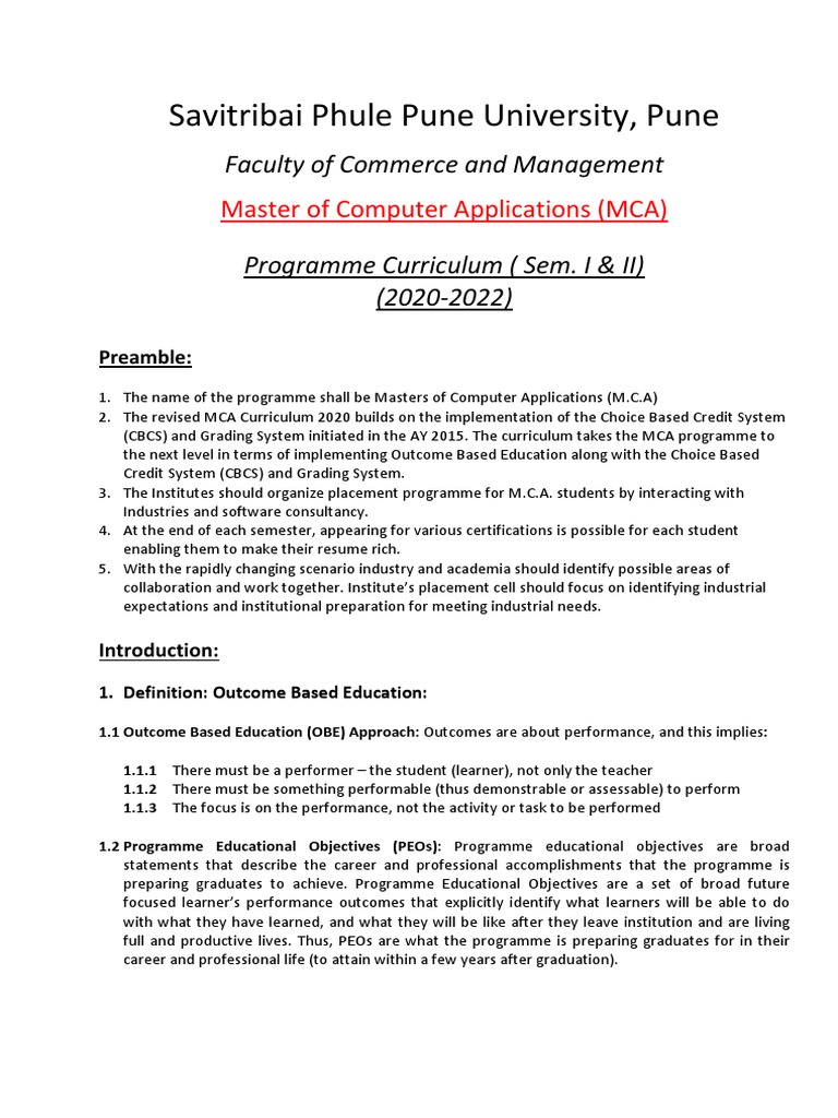 MCA2020 Syllabus | PDF | Method (Computer Programming) | Java ...