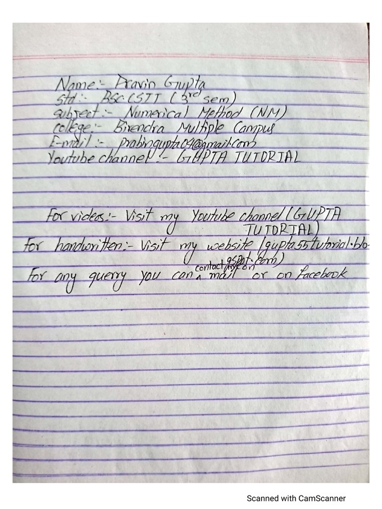 NM Unit-1 Prepare by Pravin Gupta-1 | PDF