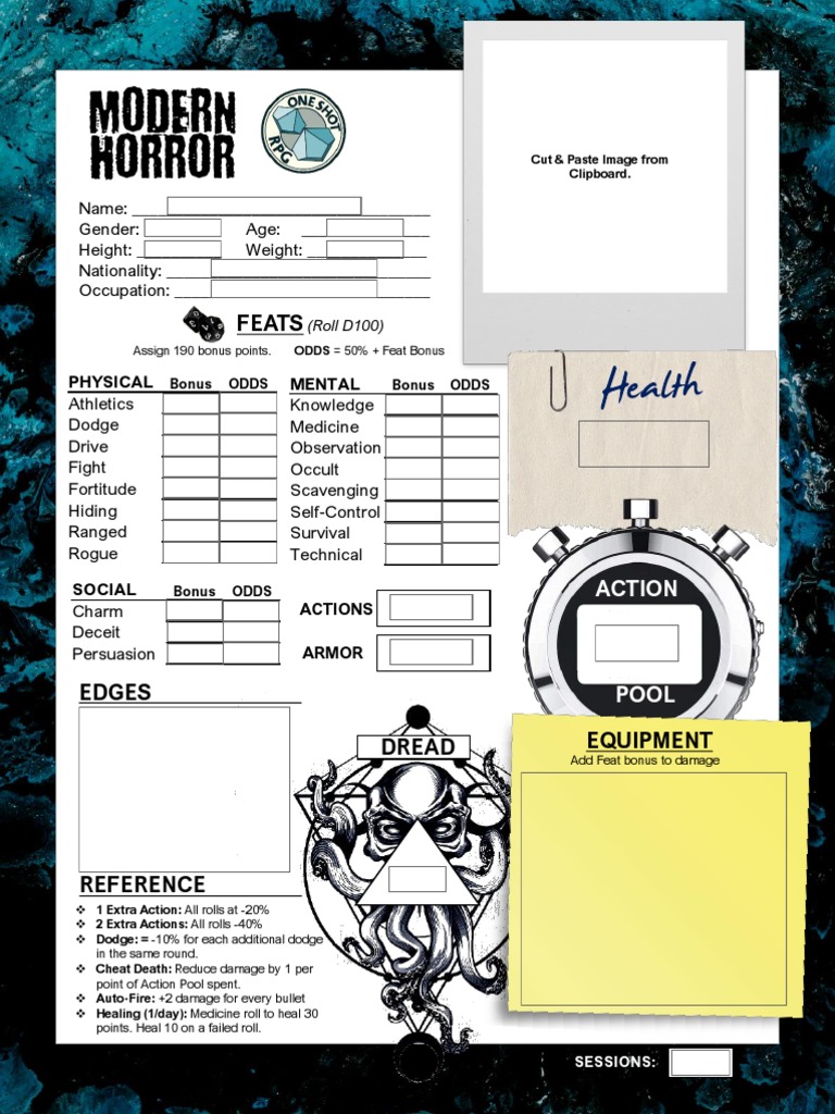 Character Sheet Template Guide | PDF