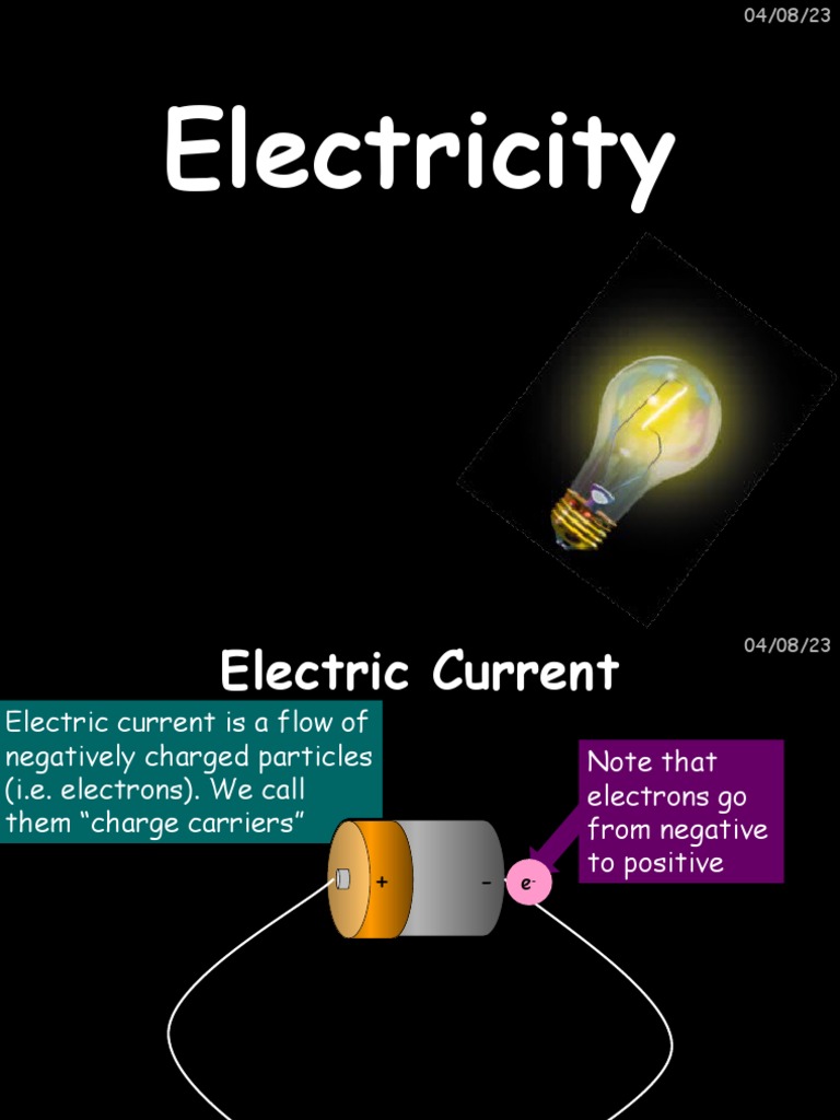 Understanding Electric Current Basics | PDF | Electrical Resistance And ...