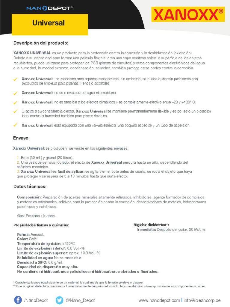 Protección Eficaz con Xanoxx Universal | PDF | Agua | Corrosión