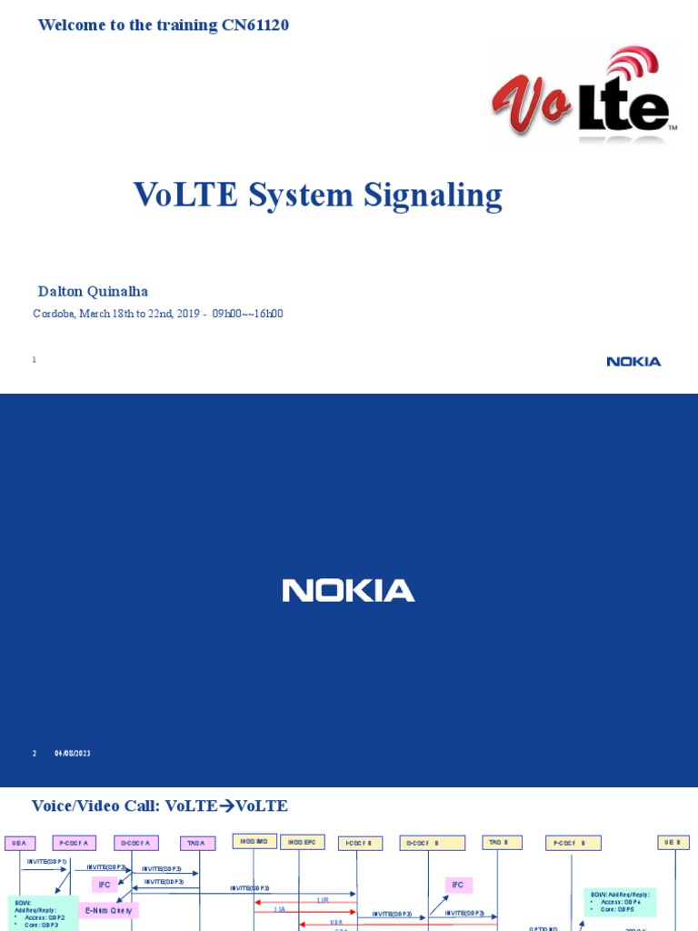 VoLTE Intro P3 Call Setup | PDF | Computer Network | Digital Technology