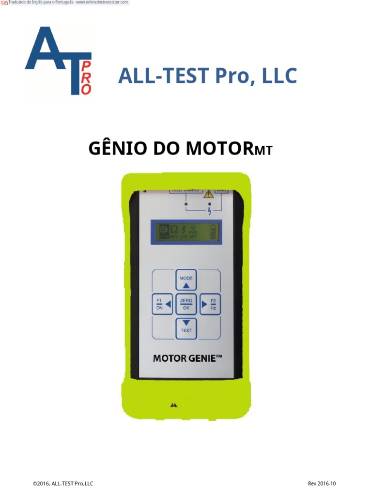 Motor Genie User Manual - En.pt | PDF | Eletrônicos | Impedância elétrica Motor Genie User Manual - En.pt | PDF | Eletrônicos | Impedância elétrica