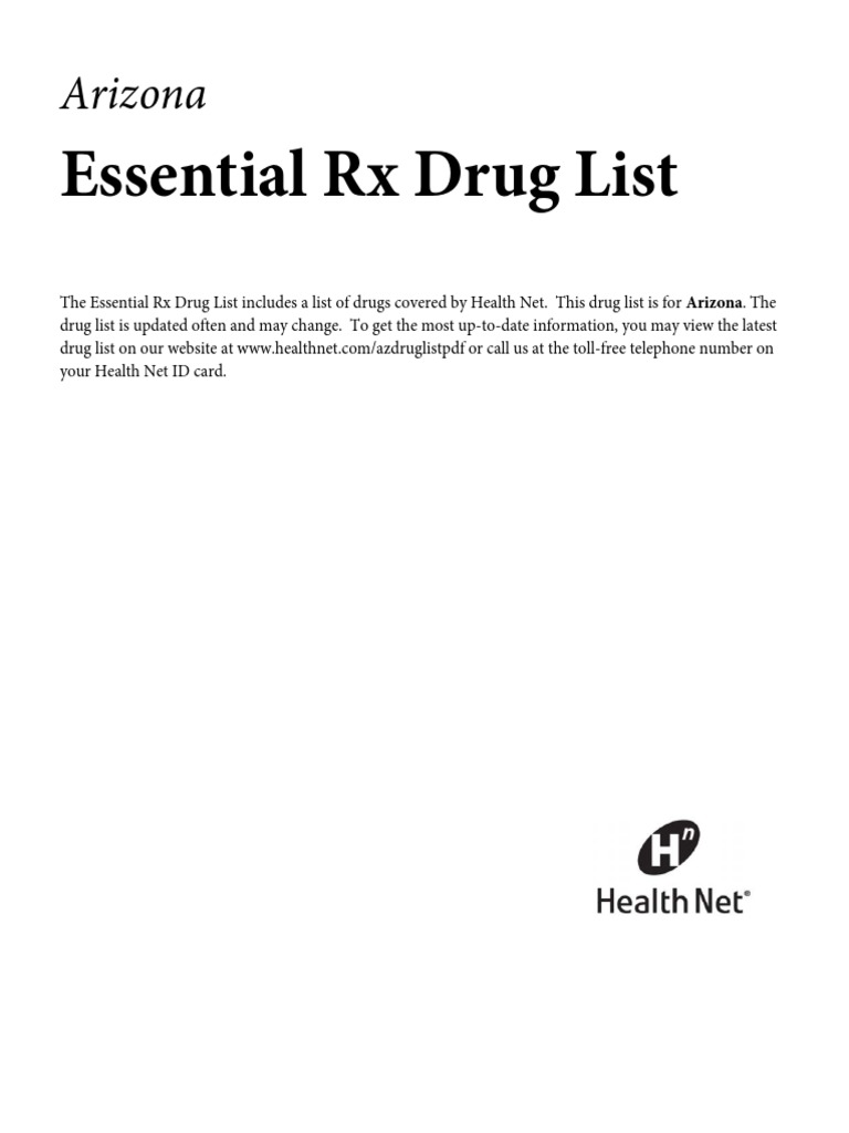 Az Essential RX List | PDF | Over The Counter Drug | Prescription Drugs