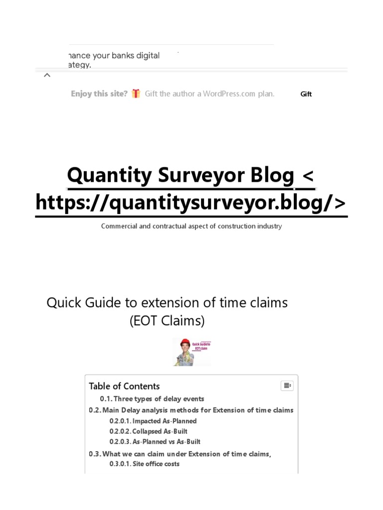 101 - Complete guide to extension of time claims(EOT claims) | PDF