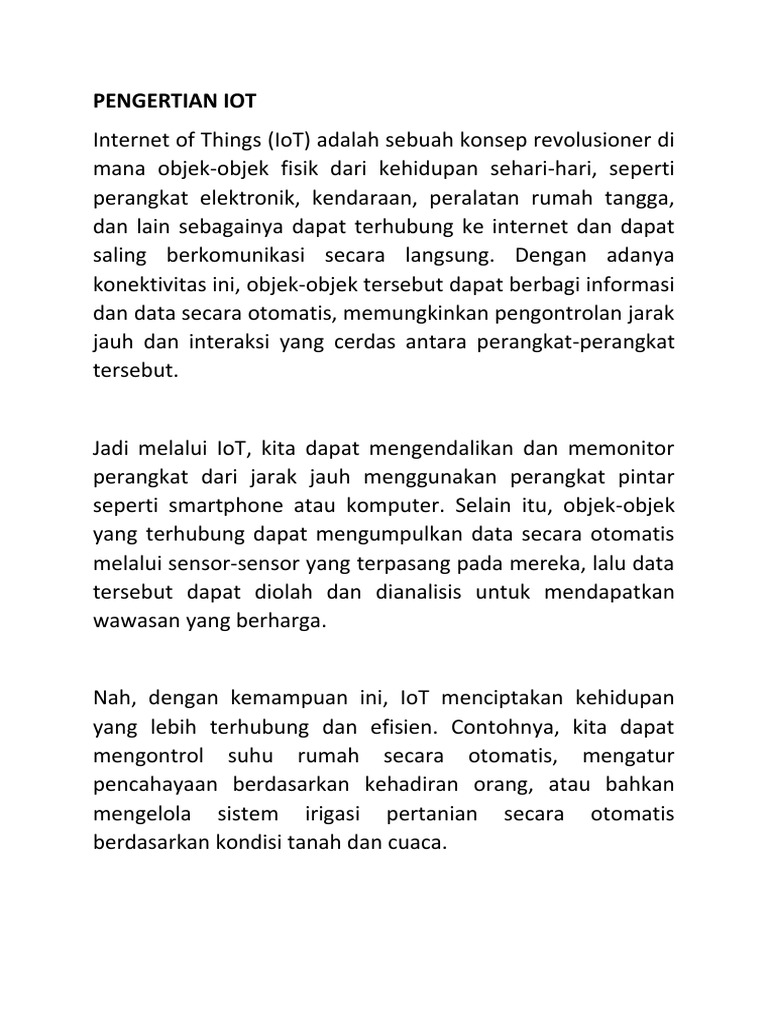 Bahan Presentasi IoT - Fadhel | PDF | Bisnis | Komputer