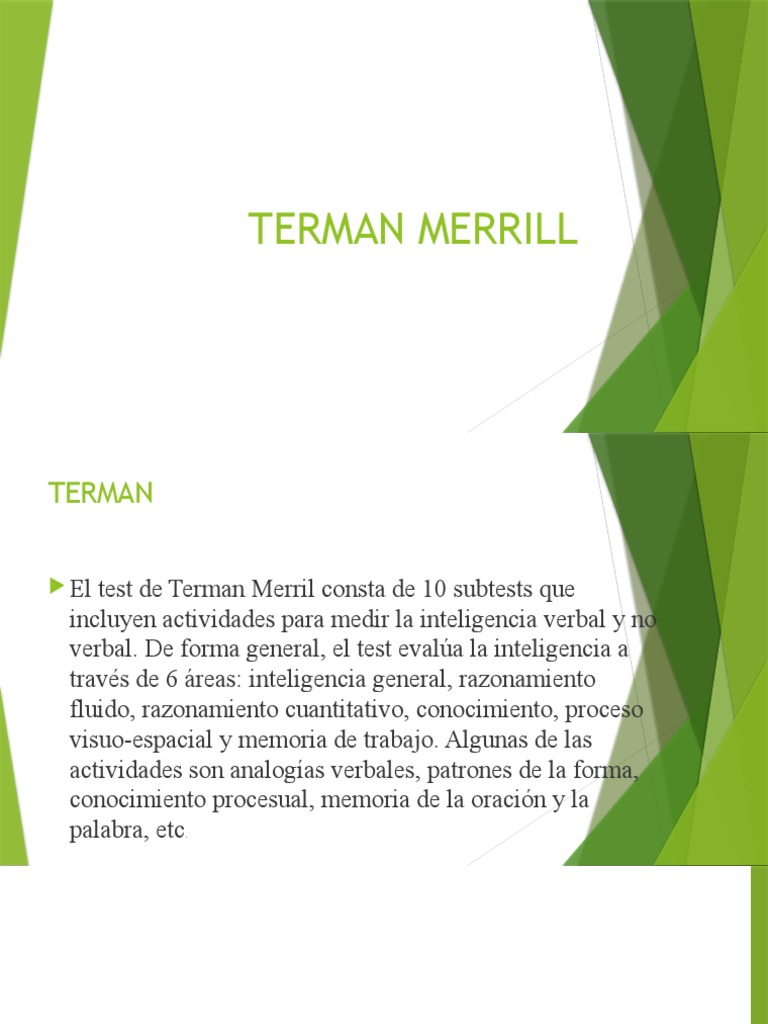 Test de Inteligencia Terman Merrill | PDF | Ciencia y matemáticas