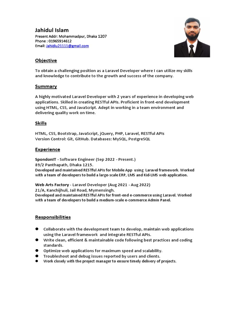 My CV 24 05 2023 | PDF | Web Application | Application Software