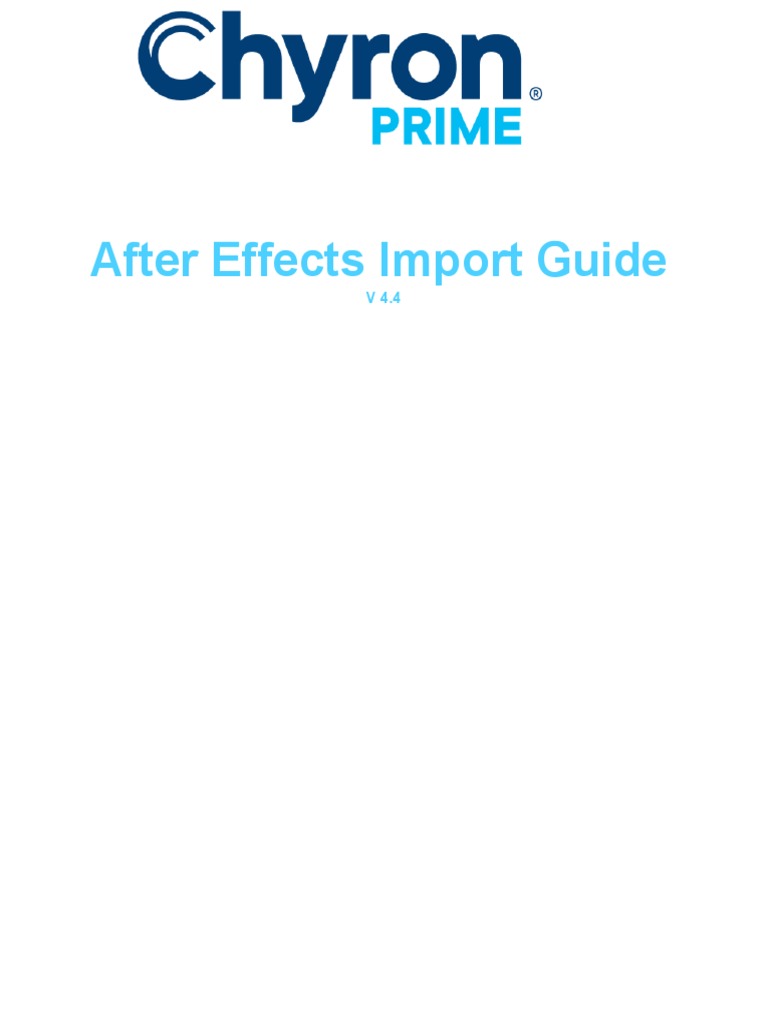 PRIME After Effects Guide | PDF