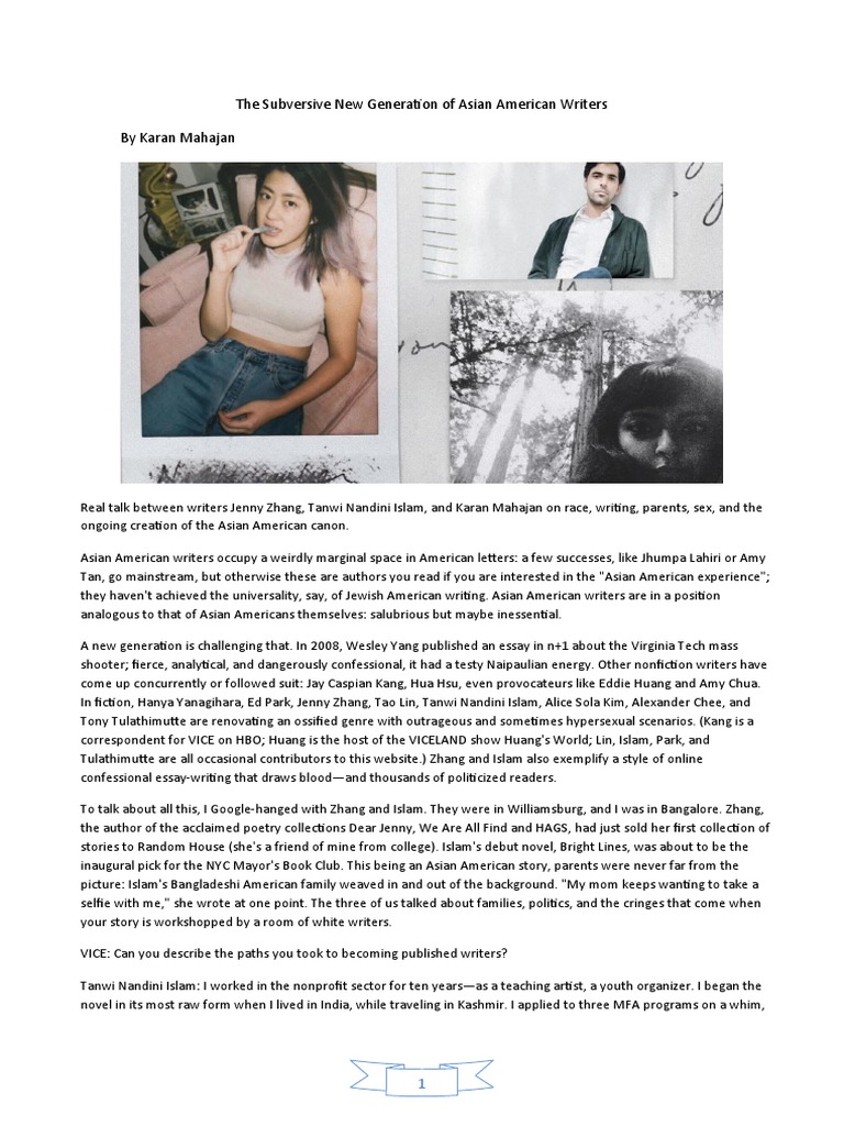 The Subversive New Generation of Asian American Writers | PDF | Classics