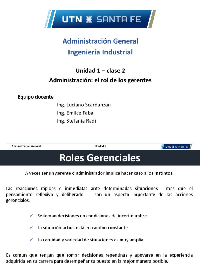 04 - Administración General - Unidad 1, c2 | PDF | Director Ejecutivo | Business