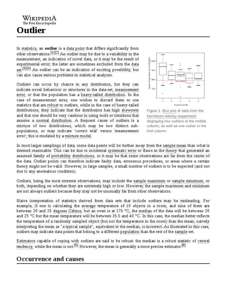 Outlier Pdf Outlier Statistical Analysis