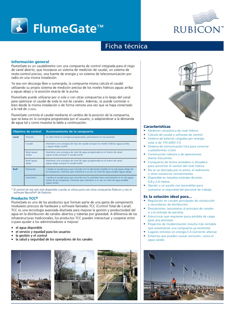 Flume Gate - Rubicon Water | PDF | Agua | Sensor