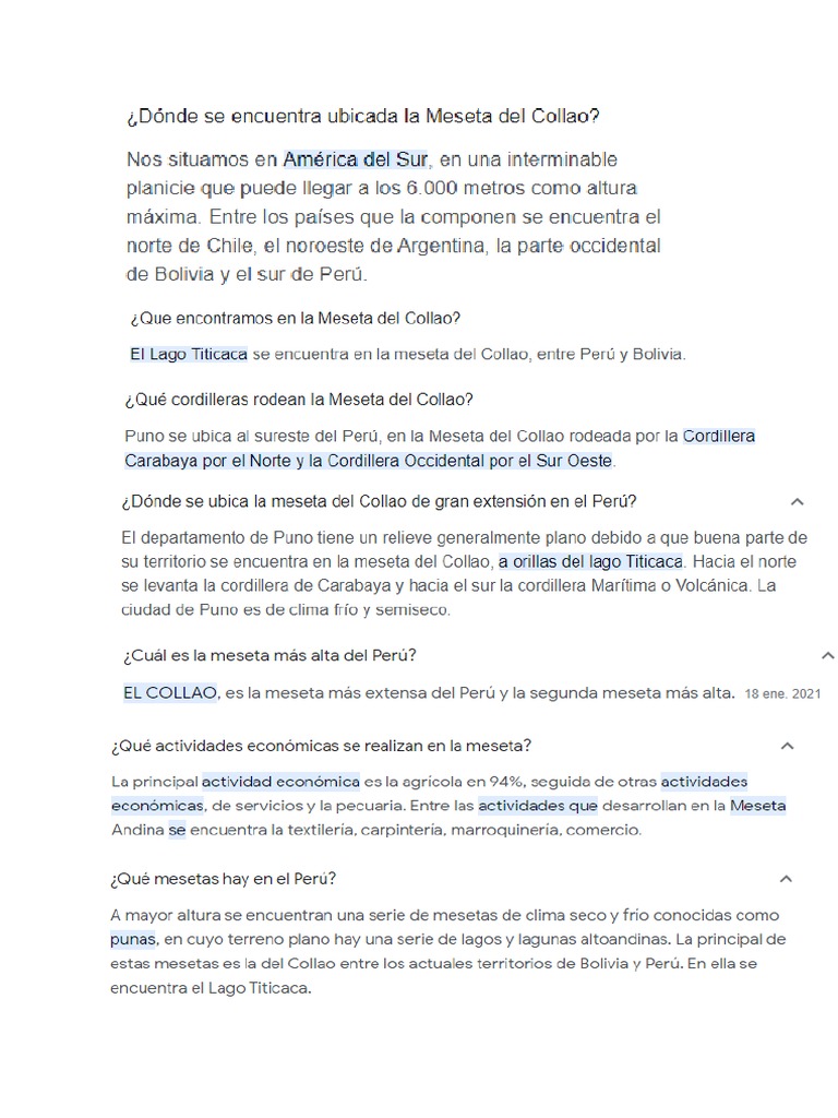 Meseta Del Collao | PDF