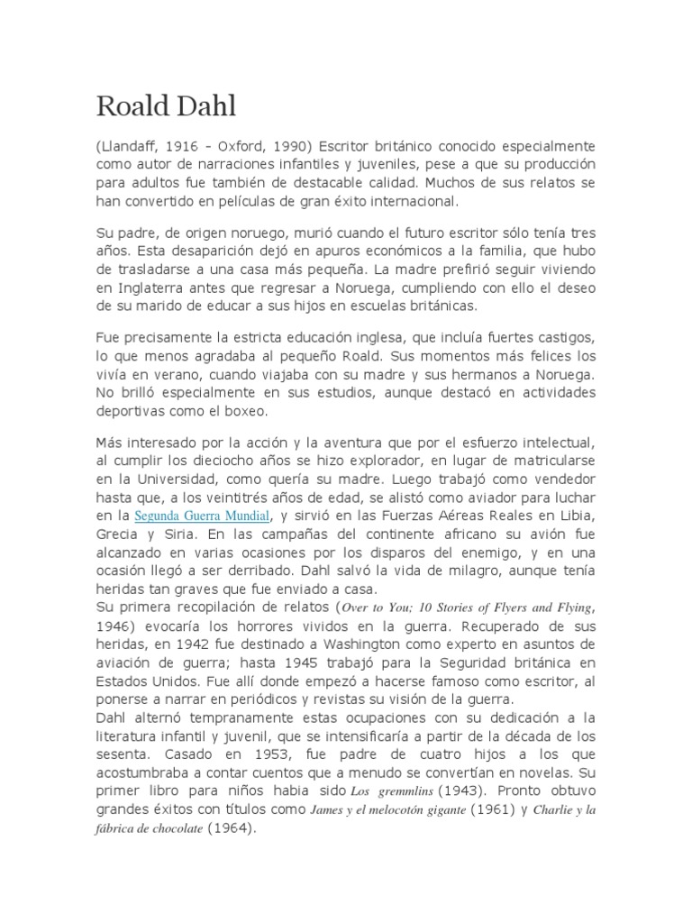 Roald Dahl | PDF