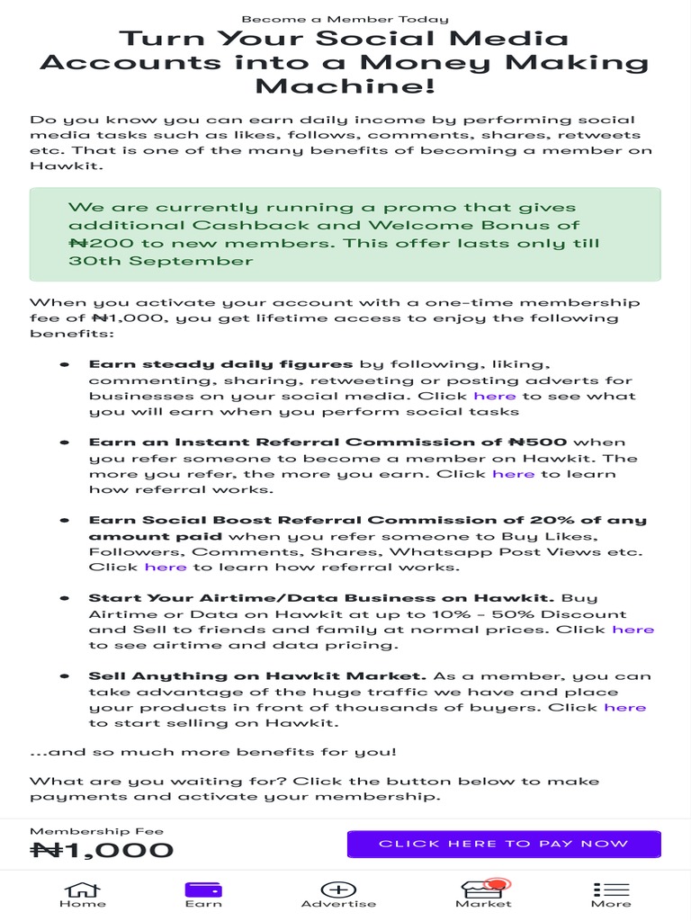 Hawkit Perform Social Tasks and Earn Steady Fig | PDF