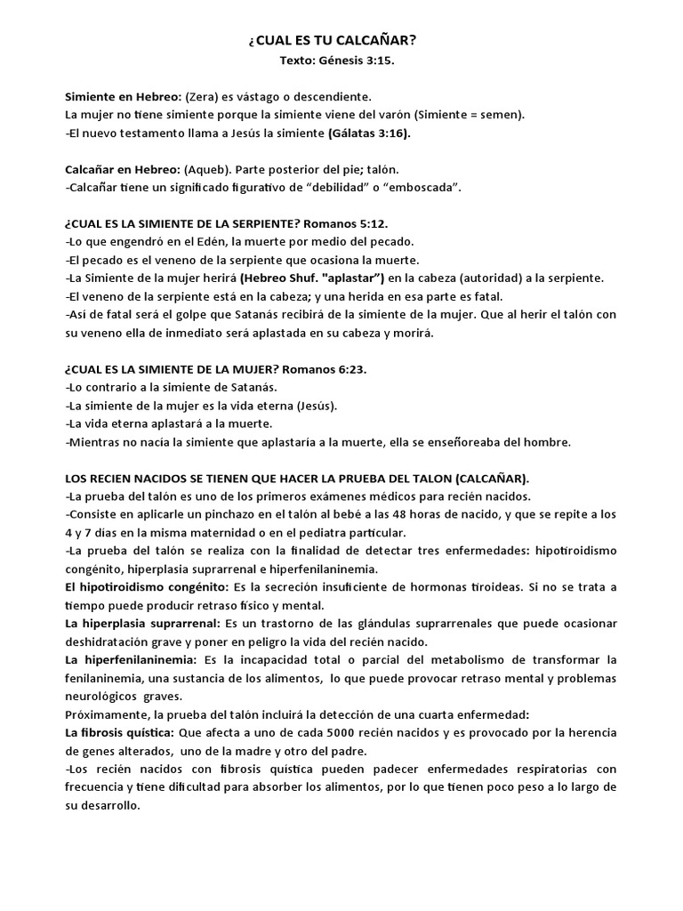 Cual Es Tu Calcañar | PDF | Jacob | Medicina CLINICA