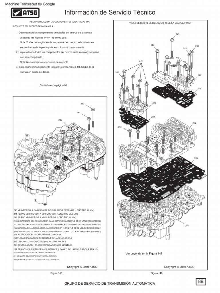 Audi-09G-09M-cuerpo de Valvulas en Español | PDF | Ingeniería mecánica | Tecnología de vehículos