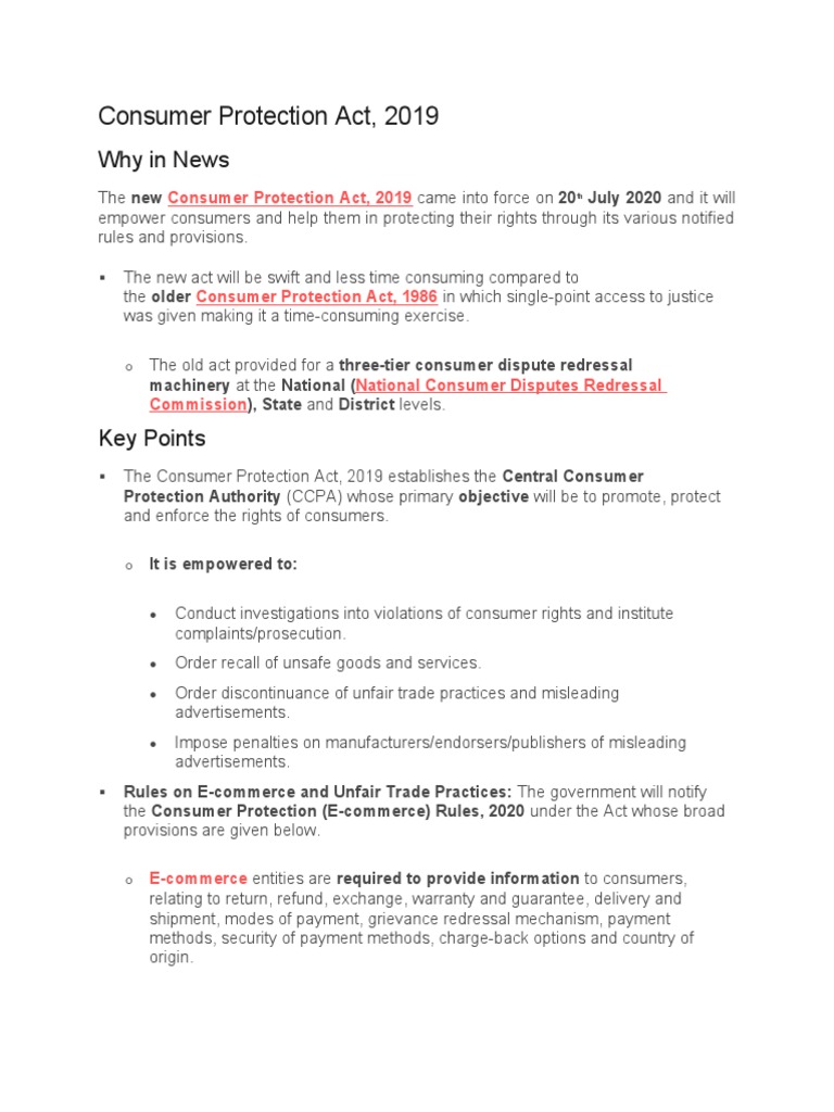 Consumer Protection Act | PDF