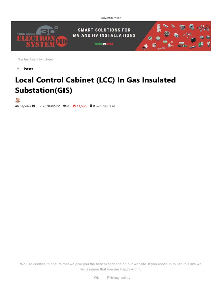 Local Control Cabinet (LCC) in Gas Insulated Substation(GIS) | PDF