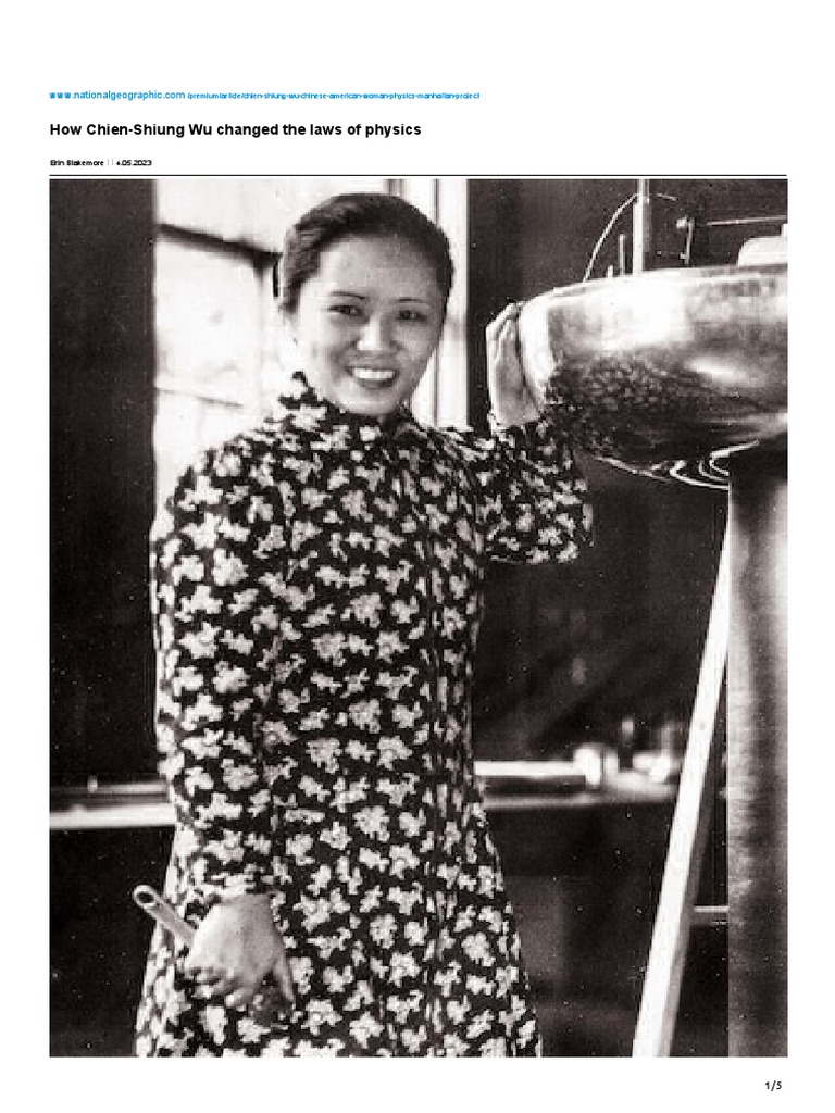 How Chien-Shiung Wu Changed The Laws of Physics | PDF | Science ...