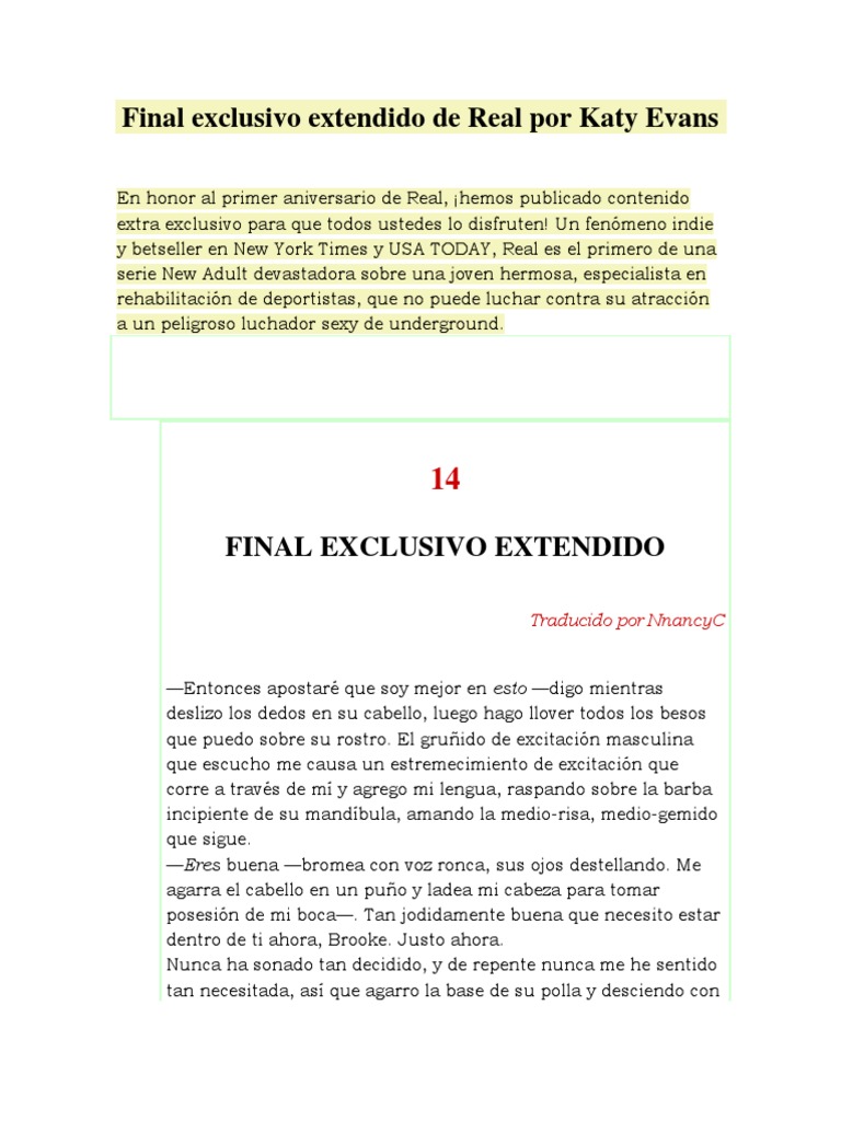 Remy 1, Final Exclusivo Extendido Real - Katy Evans | PDF