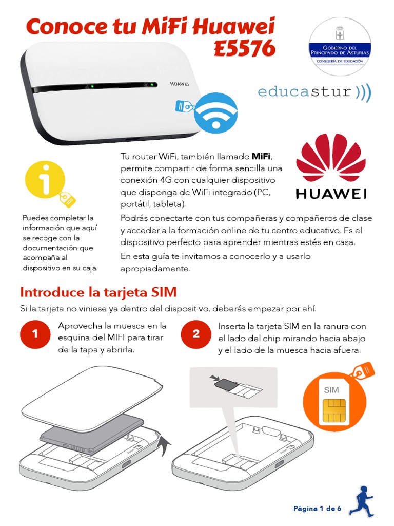 Guía de uso MiFi Huawei E5576 | PDF | Wifi | Microsoft Office