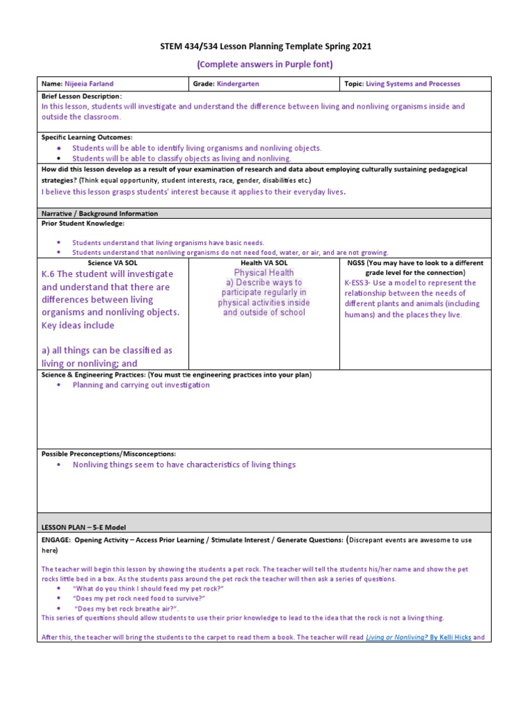 Lesson Plan 1 Final | PDF | Learning | Cognition Lesson Plan 1 Final | PDF | Learning | Cognition