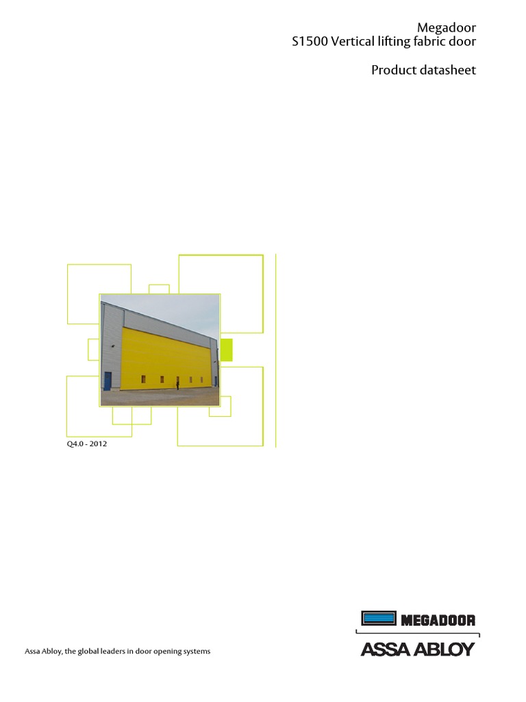 Megadoor S1500 en Productdoc | PDF | Door | Textiles