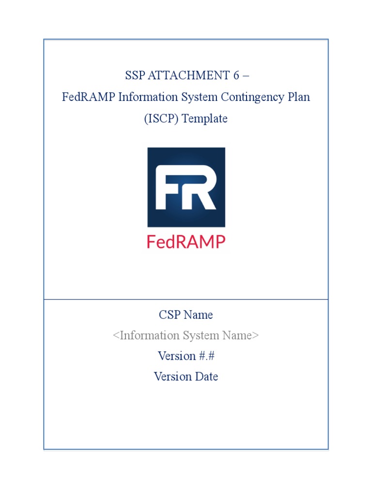 SSP A06 Fedramp Iscp Template | PDF | Backup | Computer File