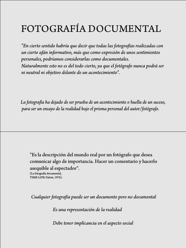 Fotografía Documental | PDF | Fotógrafo