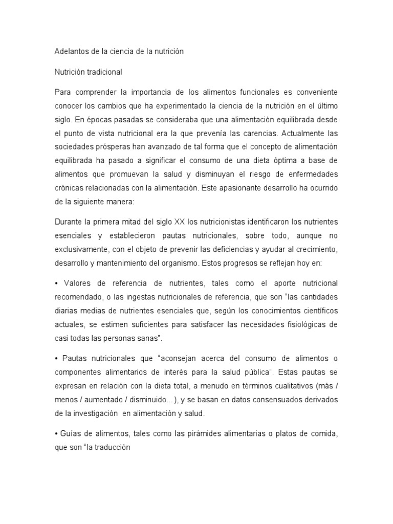 Definicion de Alimentos Funcionales | PDF | Comida funcional | Nutrición