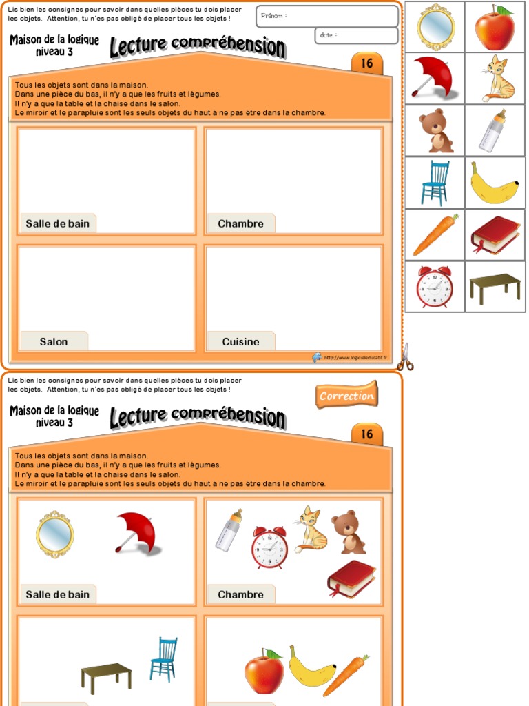 Maison de La Logique Niveau 3 Fiches 16 A 20 | PDF