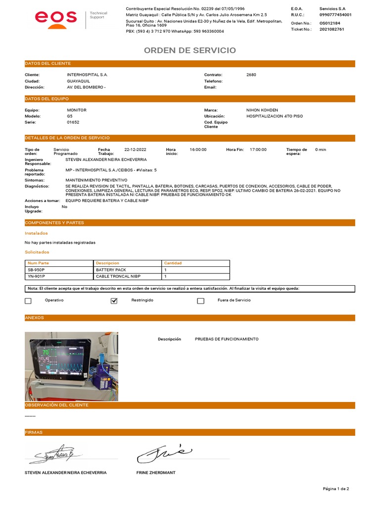 Monitor G5 SN 1652 | PDF