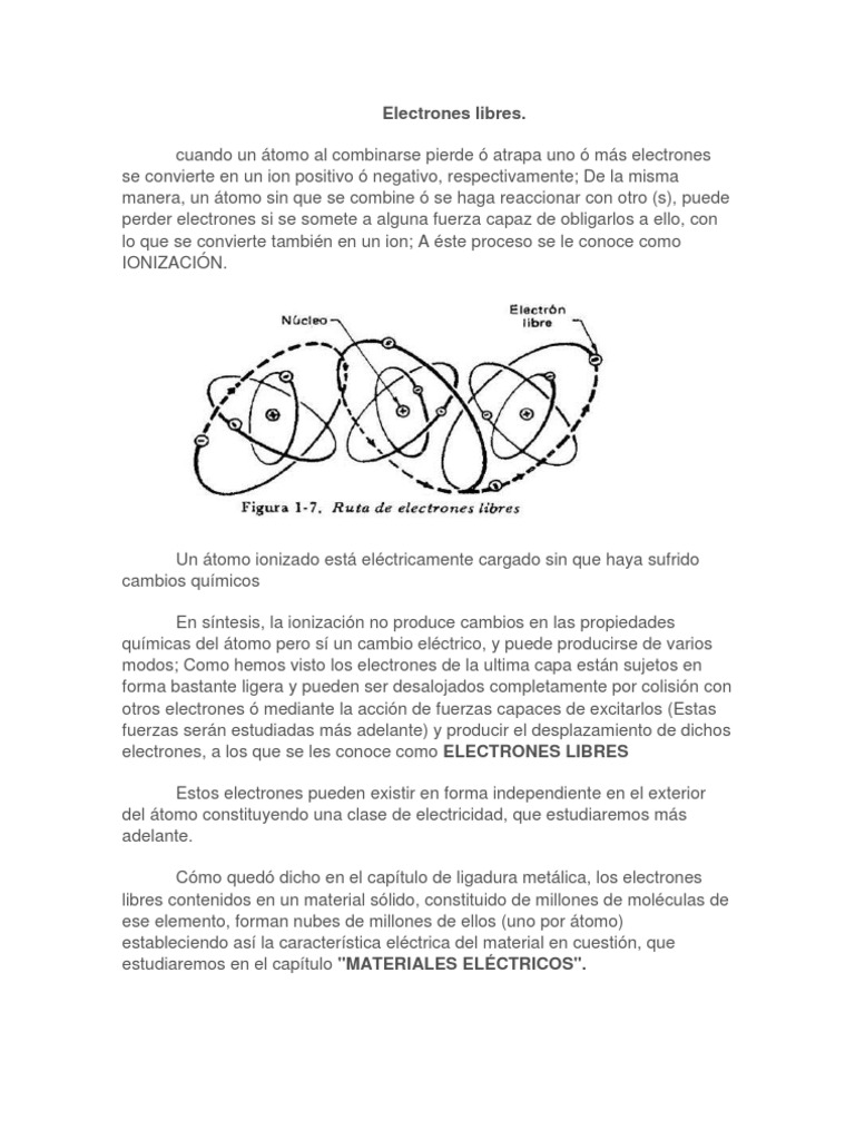 Electrones Libres y Su Ionización | PDF | Sistema coordinado | Rieles