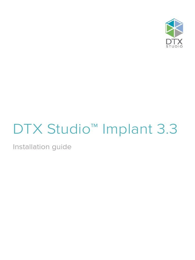 Guia de Instalação DTX Studio Implant 3.3 | PDF | Installation ...