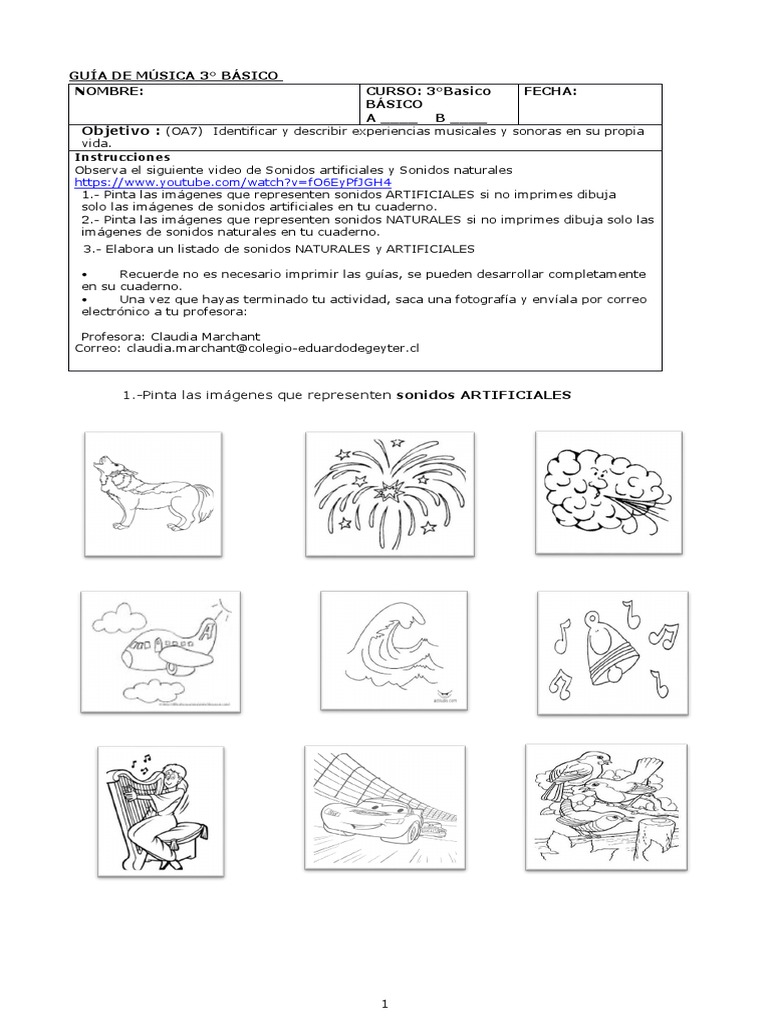 4 Tarea DE MÚSICA 3°BASICO | PDF