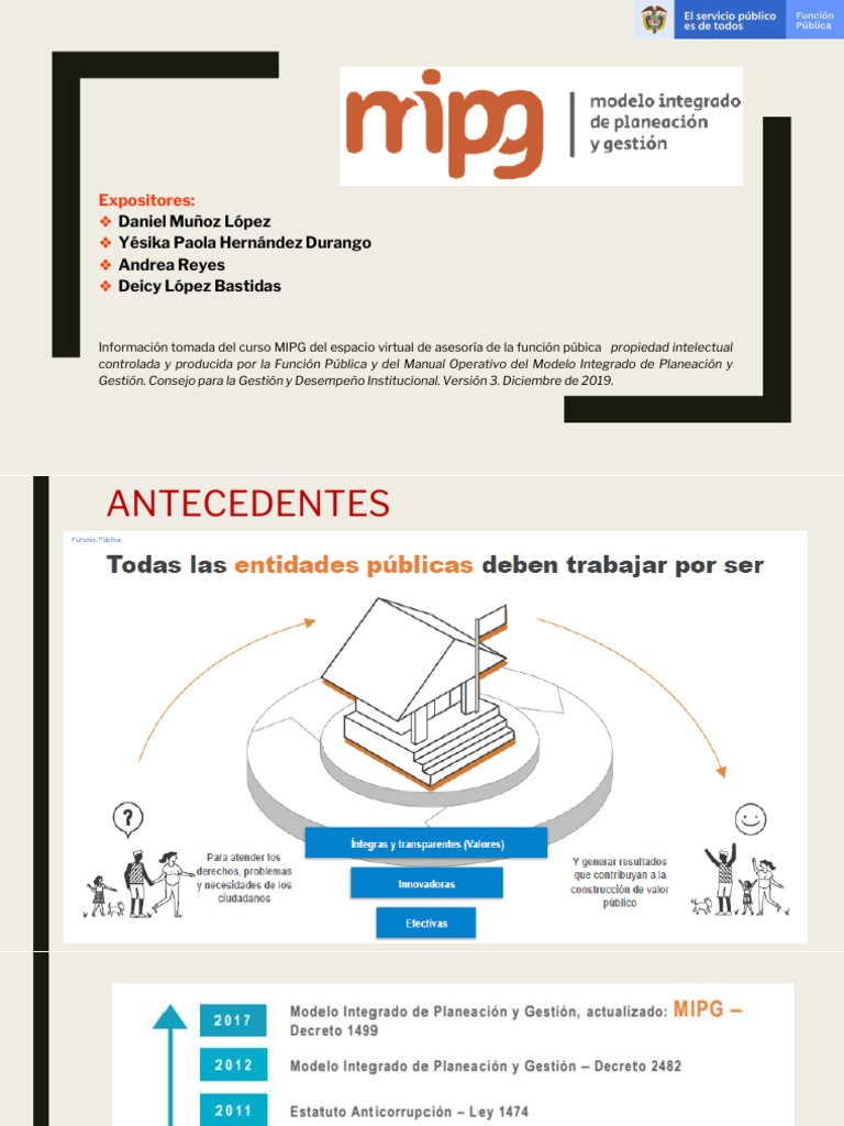 Presentación MIPG | PDF | Gestión de registros | Planificación