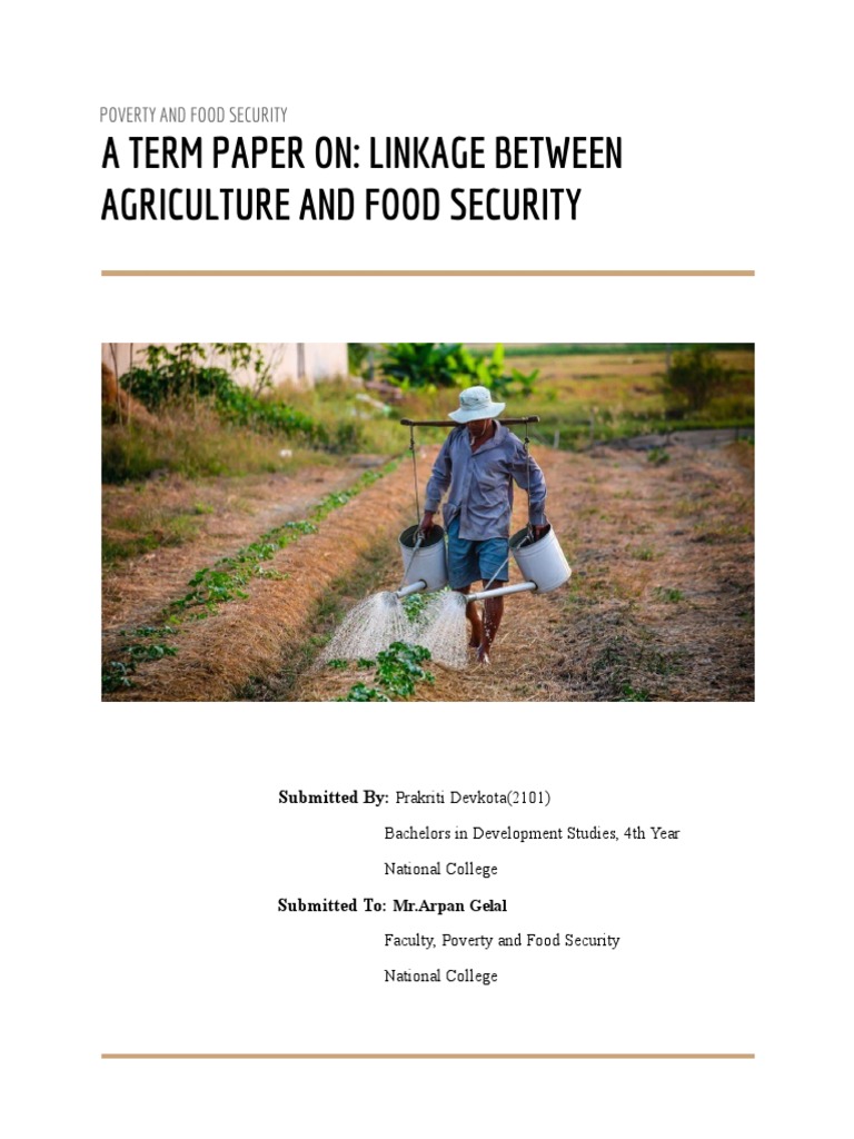 Food Insecurity and Agricultural Solutions | PDF | Food Security ...