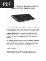 Comandos de Teclado Generales (Windows 11) | PDF | Arte | Computadoras