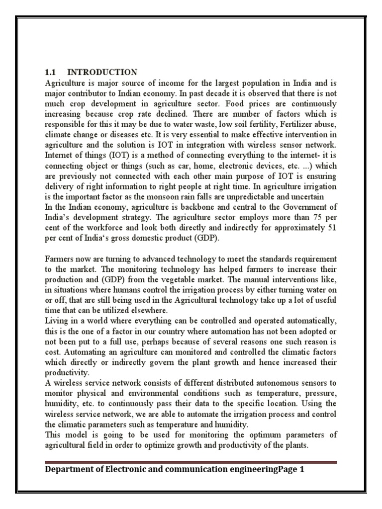 Final Project - 1 | PDF | Internet Of Things | Agriculture