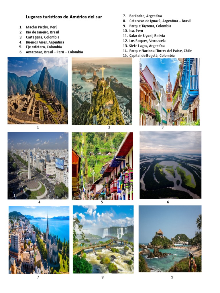 Lugares Turísticos de América Del Sur | PDF