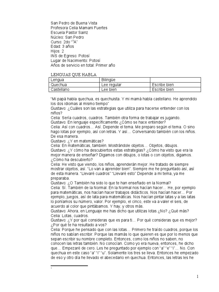 2022-03-11 Prof. Celia | PDF | Lengua española