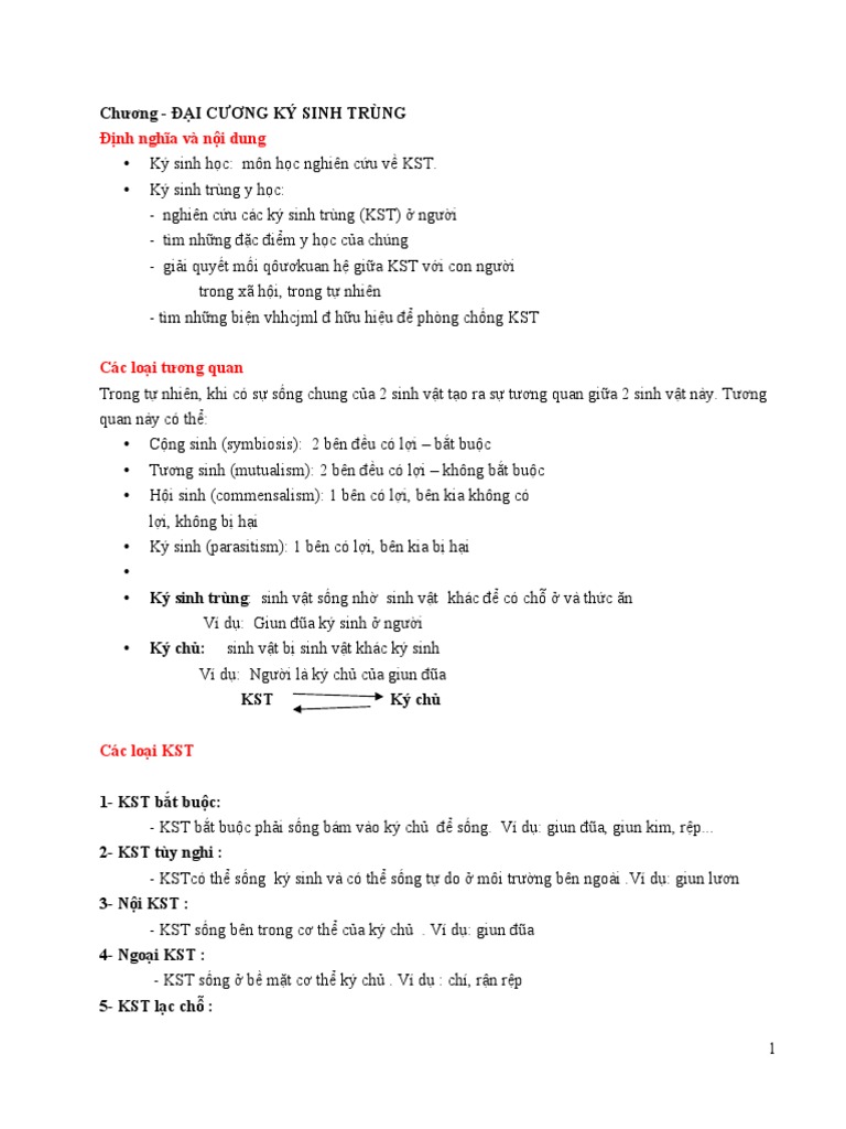 Đai cương KST | PDF