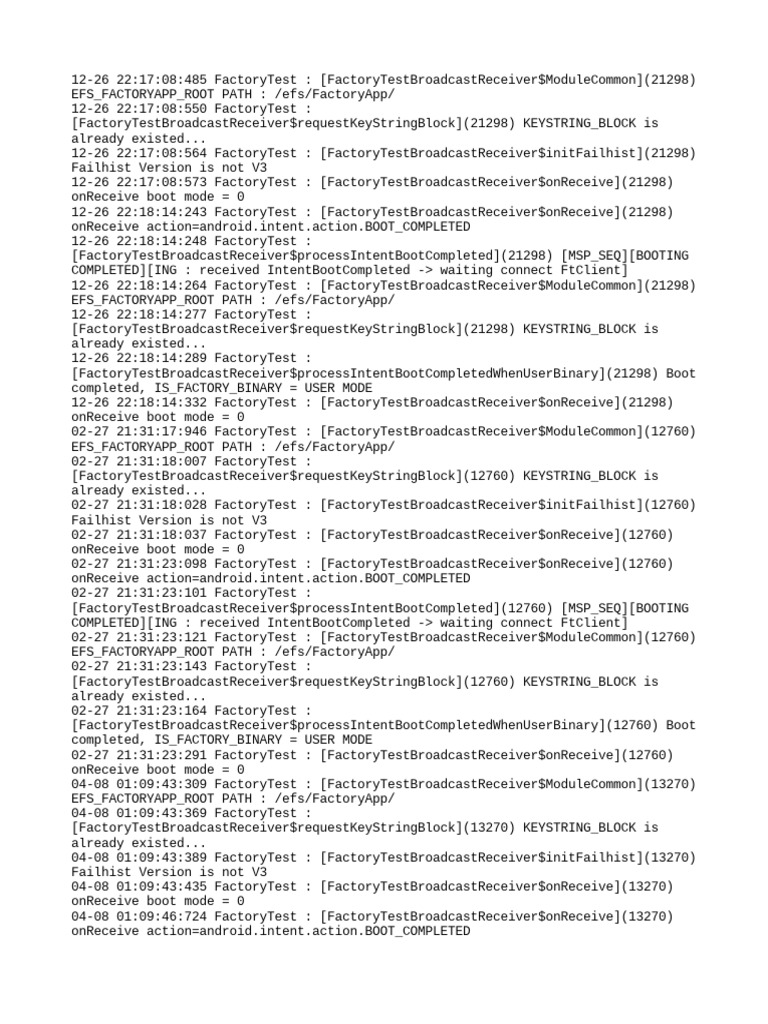 First Boot Log | PDF | Software | Computer Science