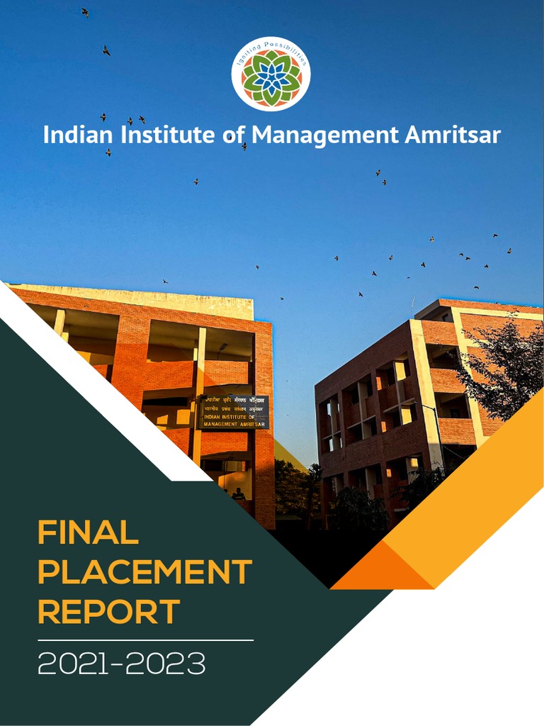 IIM Amritsar Final Placement Report 2021-23 - (15!05!2023) | PDF | Master Of Business ...